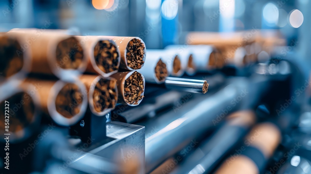 The precision of an automated cigarette-making process in a high-tech ...
