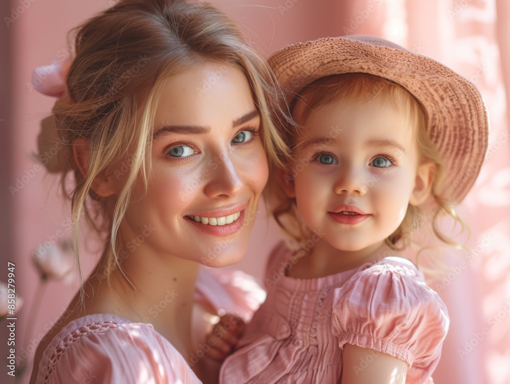 Joyful Mother and Child Bonding: Love and Happiness in Pastel Colors ...