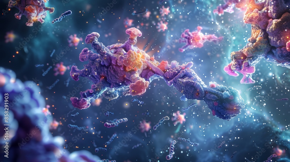 A scientific poster showcasing the molecular structure of antibodies ...