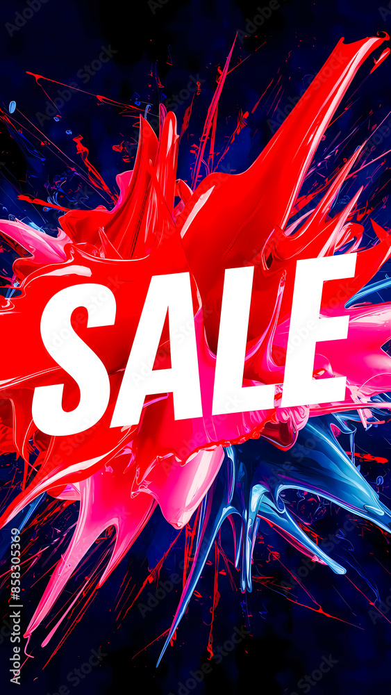 Electrifying, Bold and Vibrant Sale Poster Announcing Unmissable ...