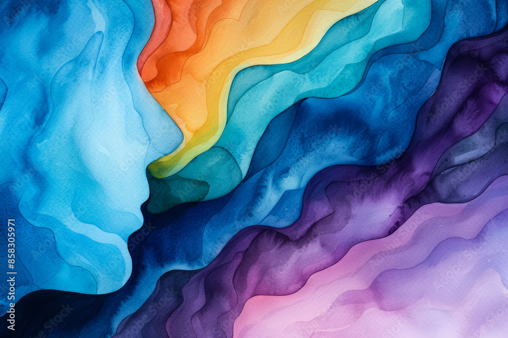 Colorful abstract summer heatwave concept art, depicting vibrant ...