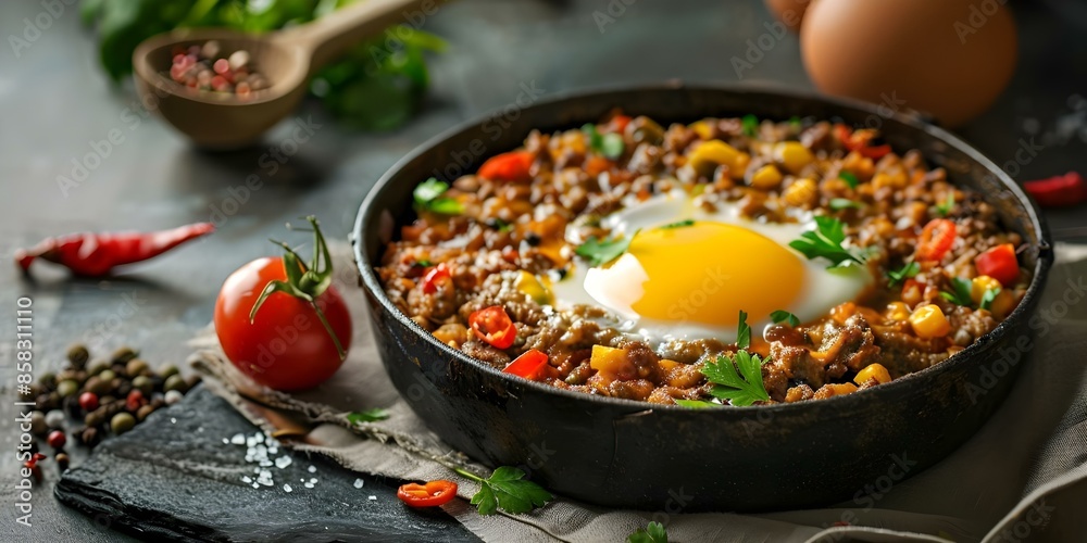 Traditional South African Bobotie Recipe Minced Meat Dish with Spiced ...