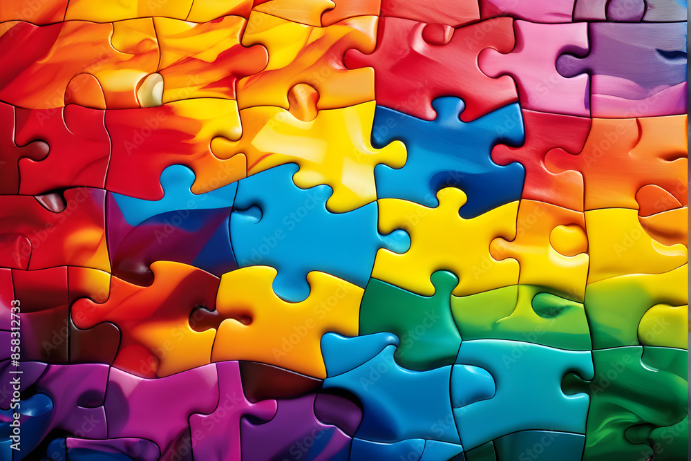 Jigsaw puzzle for autistic neurodiversity mental disability disorder ...