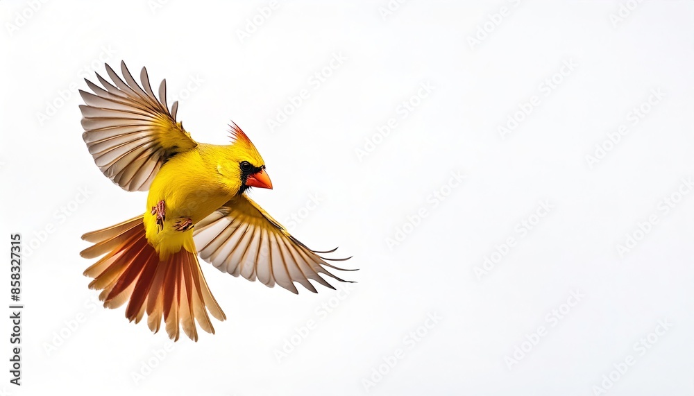 Rare yellow male Northern Cardinal - Cardinalis cardinalis - a genetic ...