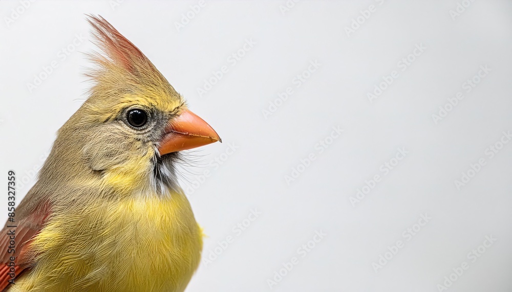 Rare yellow male Northern Cardinal - Cardinalis cardinalis - a genetic ...