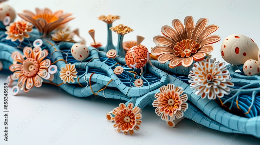 A detailed paper craft anatomy model of the human lymphatic system ...