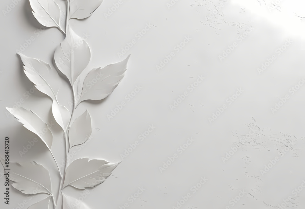 Styrofoam polystyrene ceiling tile texture with floral pattern. leaves ...