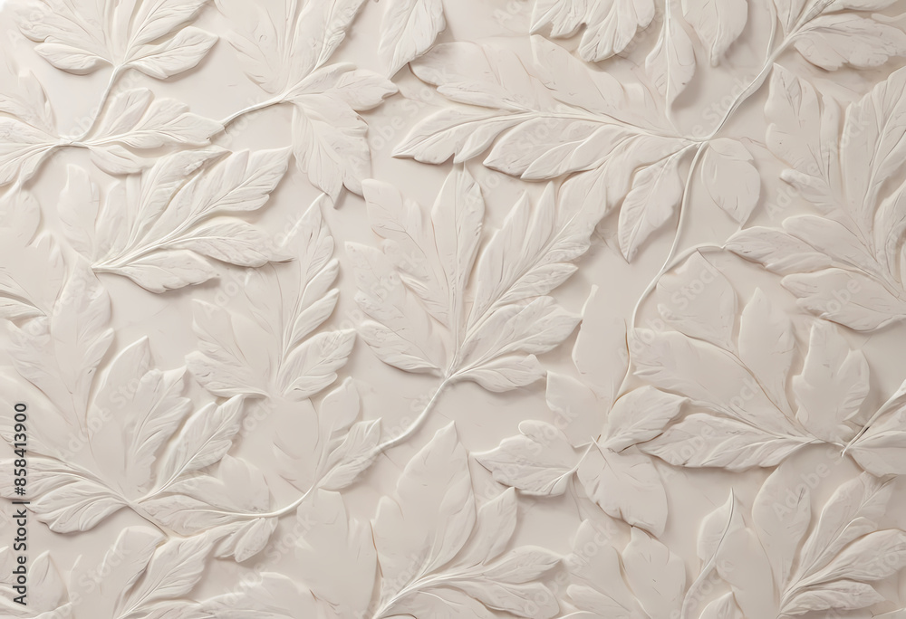 Styrofoam polystyrene ceiling tile texture with floral pattern. leaves ...