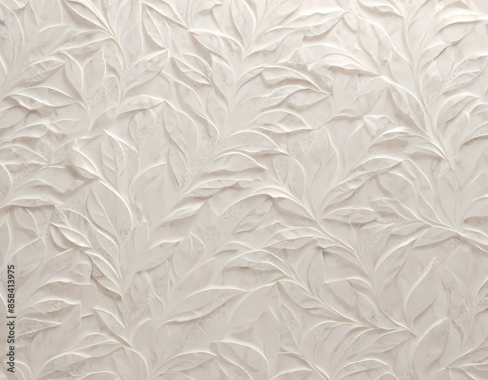 Styrofoam polystyrene ceiling tile texture with floral pattern. leaves ...