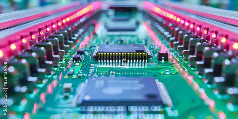 PCB assembly line with specialized machines at each stage for specific ...