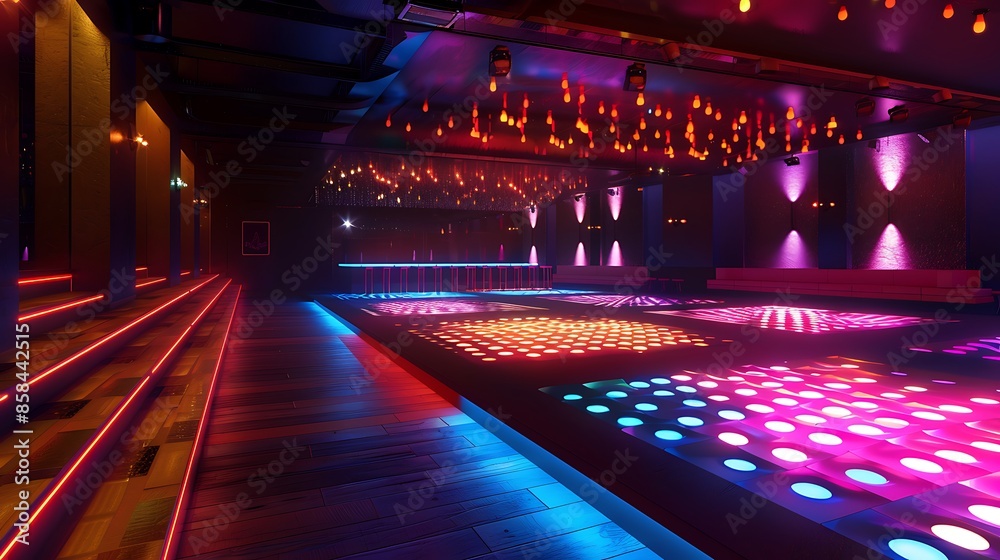 exclusive nightclub designed with interactive light-up dance floors and ...