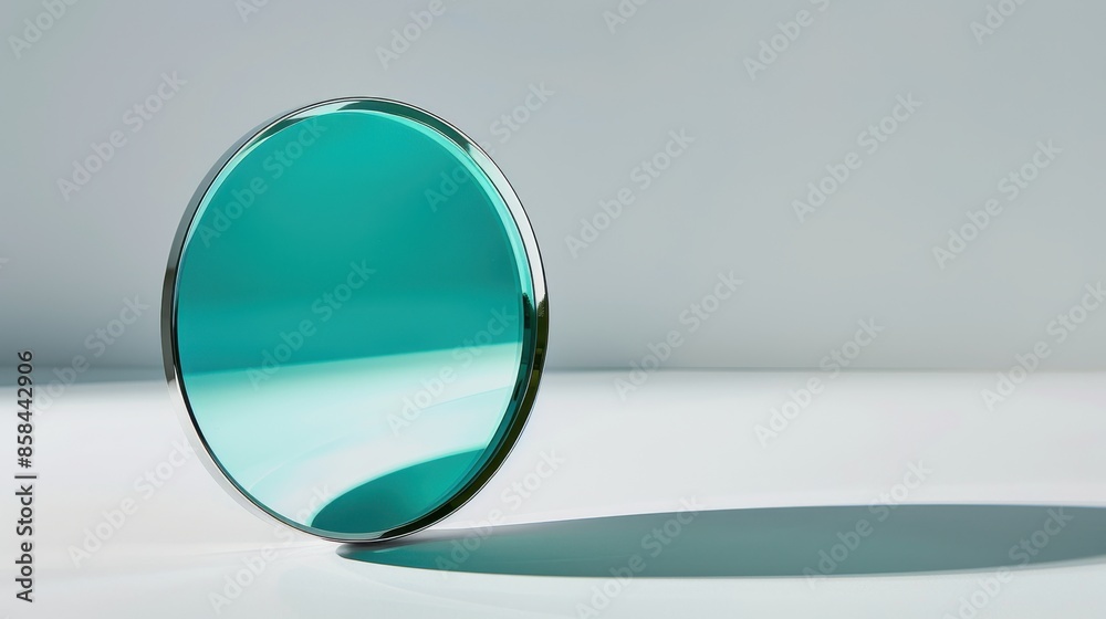 playful teal mirror with smooth lacquer texture from polyhaven and ...