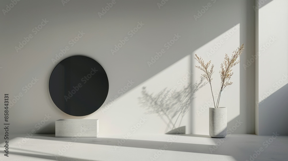 modern charcoal black mirror with smooth concrete texture from ...