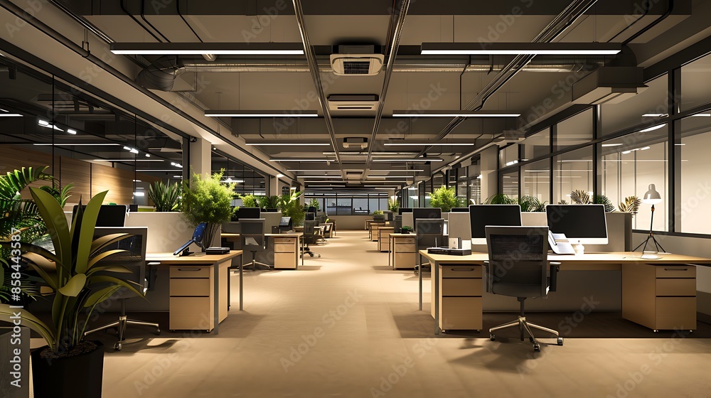 innovative office space with a centralized lighting control system that ...