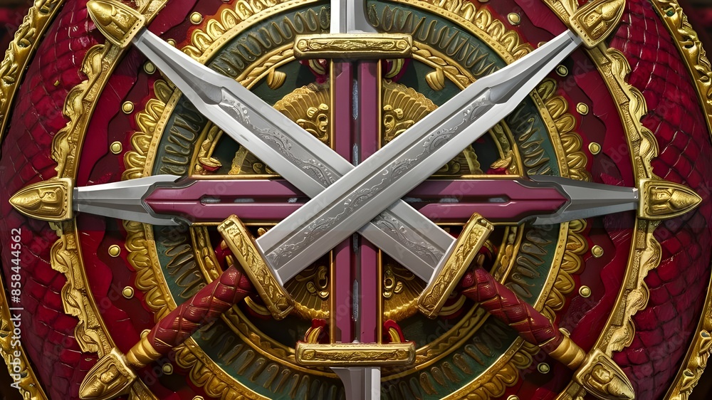 Heritage Indian Shield with Talwar Swords - Strength and Tradition ...