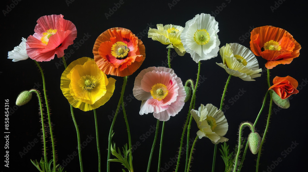 Variety of Poppy Flowers: A High-Resolution Artistic Showcase of ...