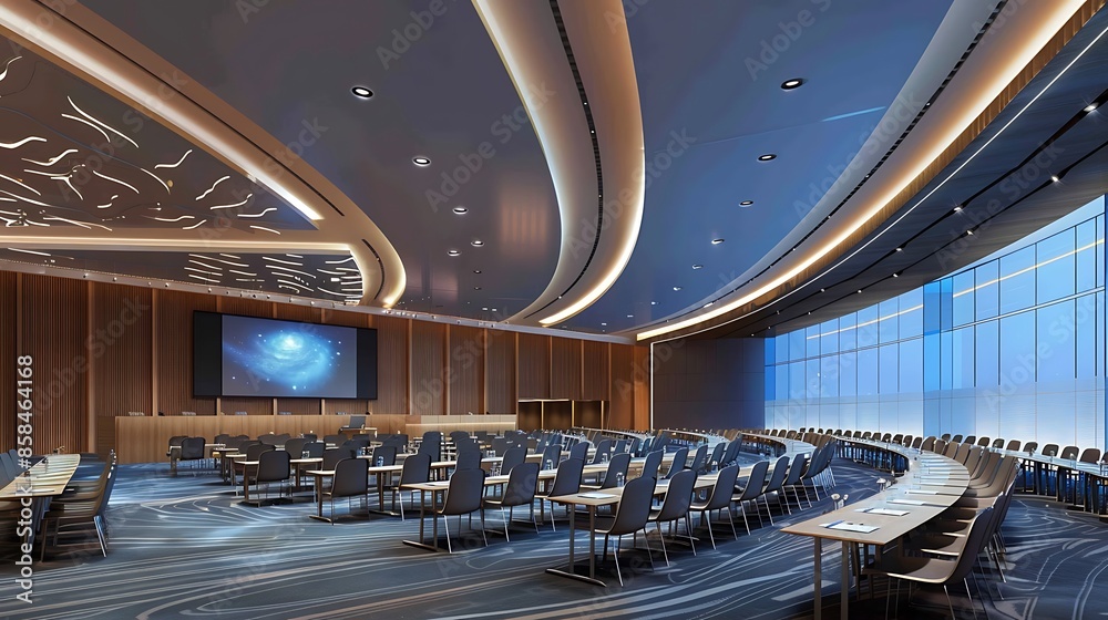 modern conference center where each meeting room features state-of-the ...