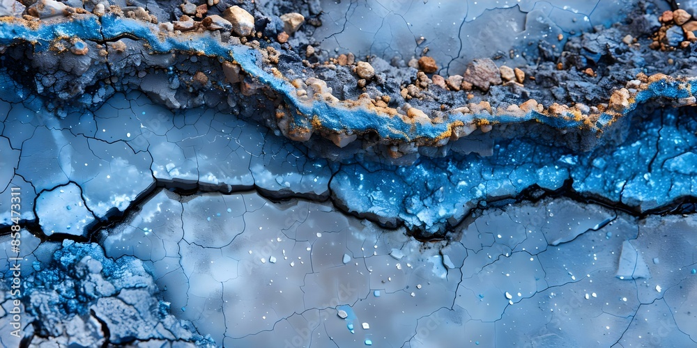 Cross-Section Diagram Showing Mineral Deposits in Earth's Crust ...