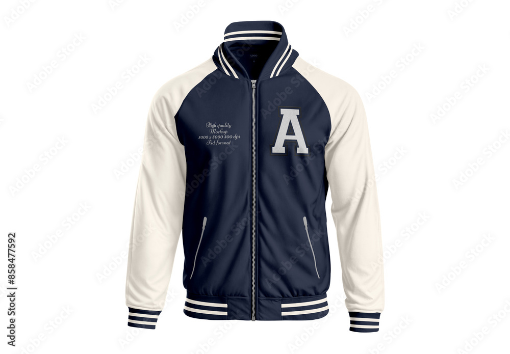 Raglan Jacket Mockup 01 Stock Template | Adobe Stock