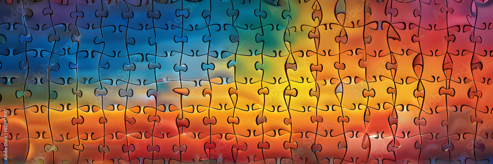 Color Jigsaw puzzle for autistic neurodiversity mental disability ...