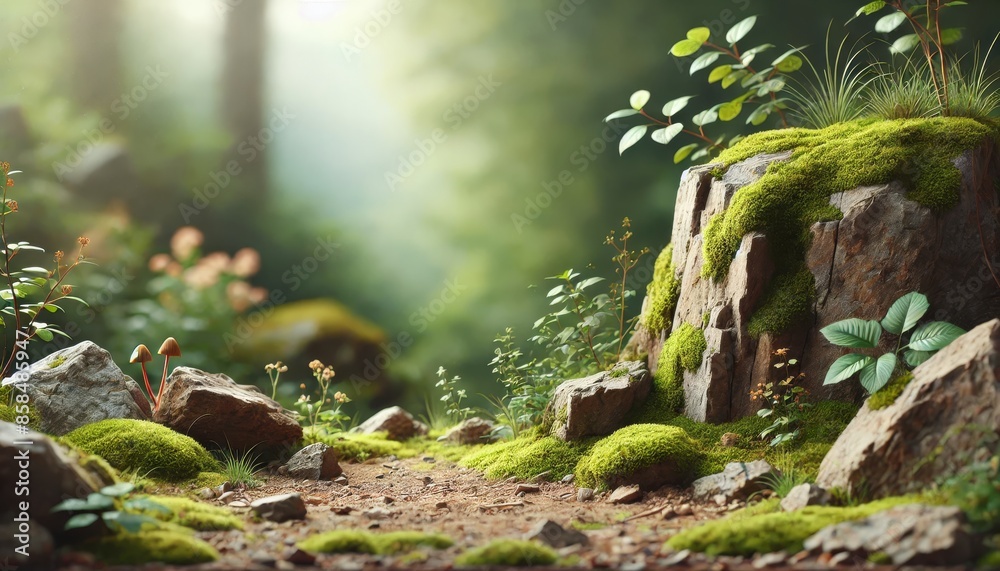 Natural Forest Floor Background for Product Display and Desktop ...