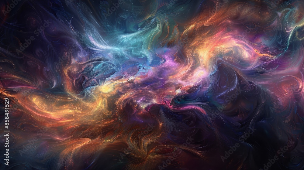 Abstract wallpaper with deep colors swirling patterns and shimmering ...