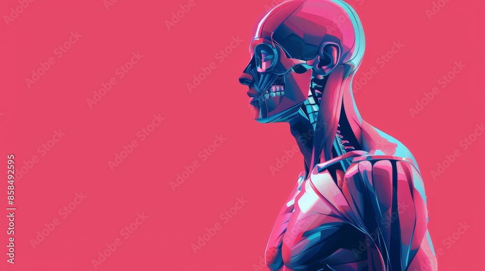 Minimalist graphic of the human body structure and anatomy,created for ...