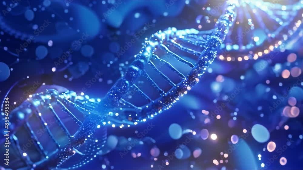 Advancements in technology: D rendering of human DNA under microscope ...