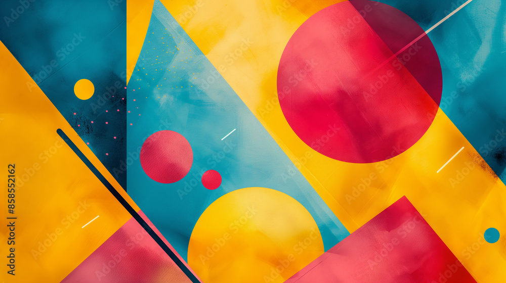 colorful geometric abstract background. Vibrant abstract art featuring ...