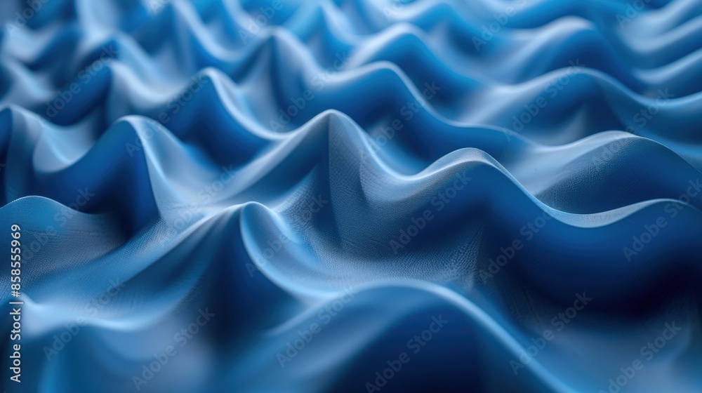 The image is a blue wave with a lot of detail. The blue color gives a ...