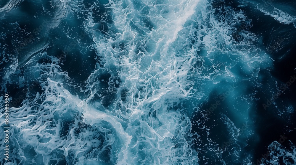 wave splashing aerial view, deep sea wave texture, aerial view sea ...