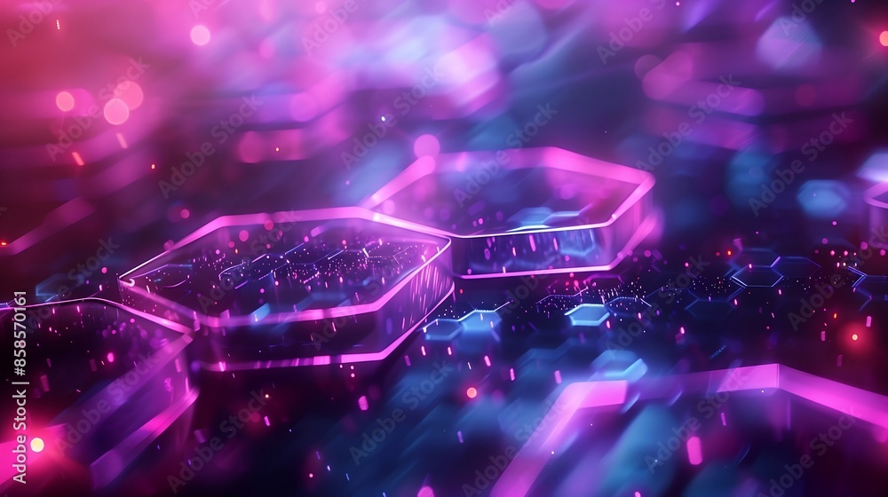 Futuristic 3D abstract background with translucent overlapping layers ...