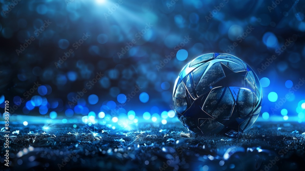 Soccer European championship. 2024 Abstract blue background soccer ...