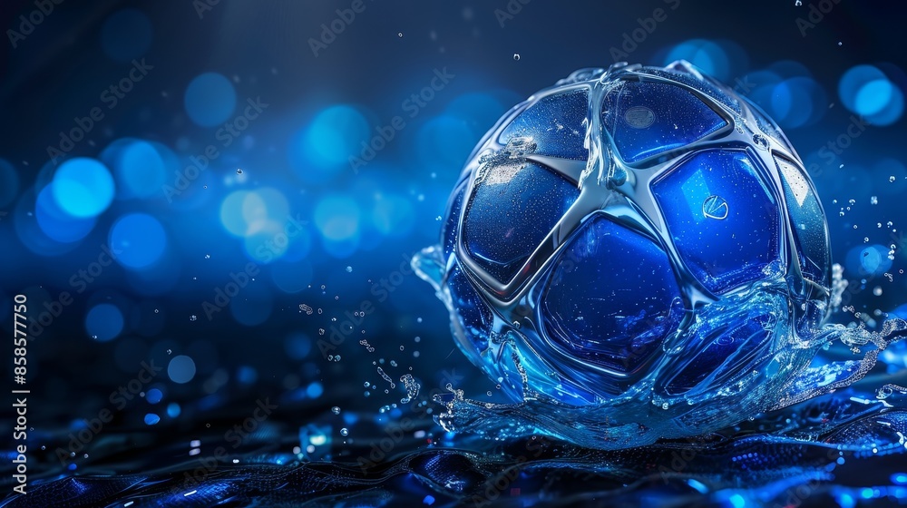 Soccer European championship. 2024 Abstract blue background soccer ...