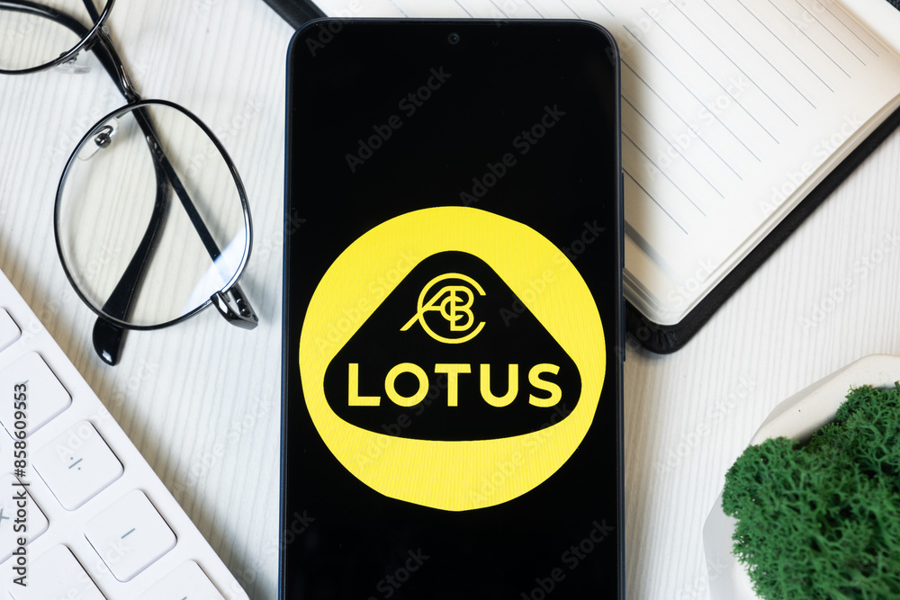 New York, USA - 1 June 2024: Lotus Technology Logo on Phone Screen ...