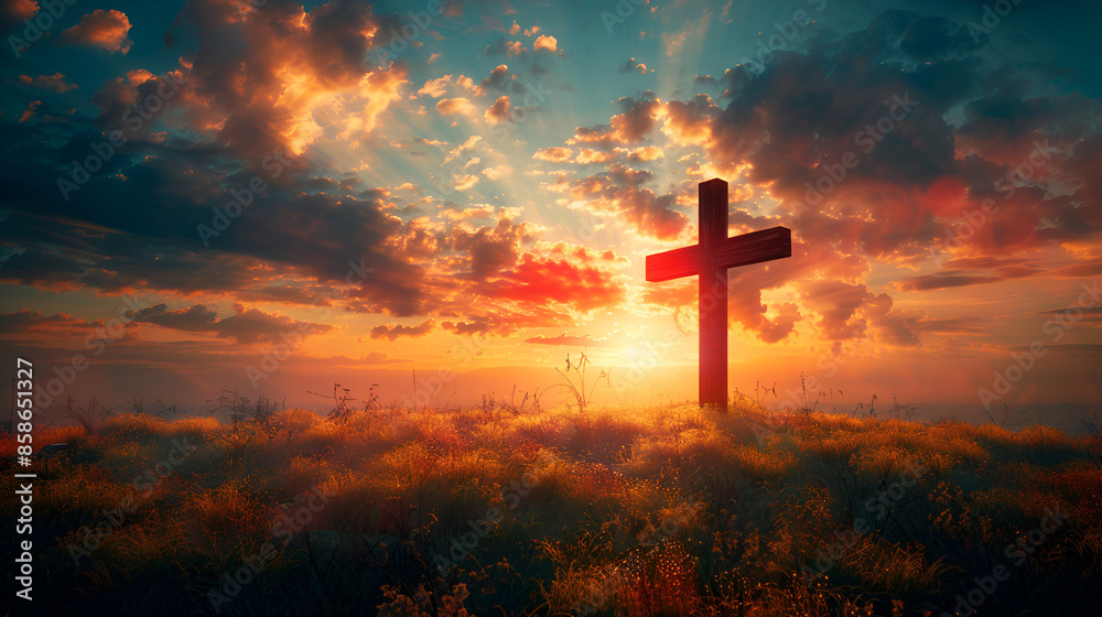 Brightly shining new year 2024, rising sun, sunrise and sunset ...