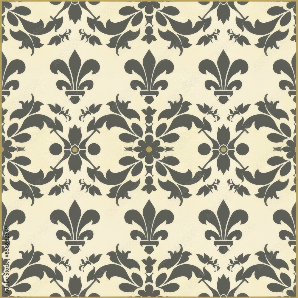 Design a repeating Fleur De Lis pattern with fleur de lis motifs ...