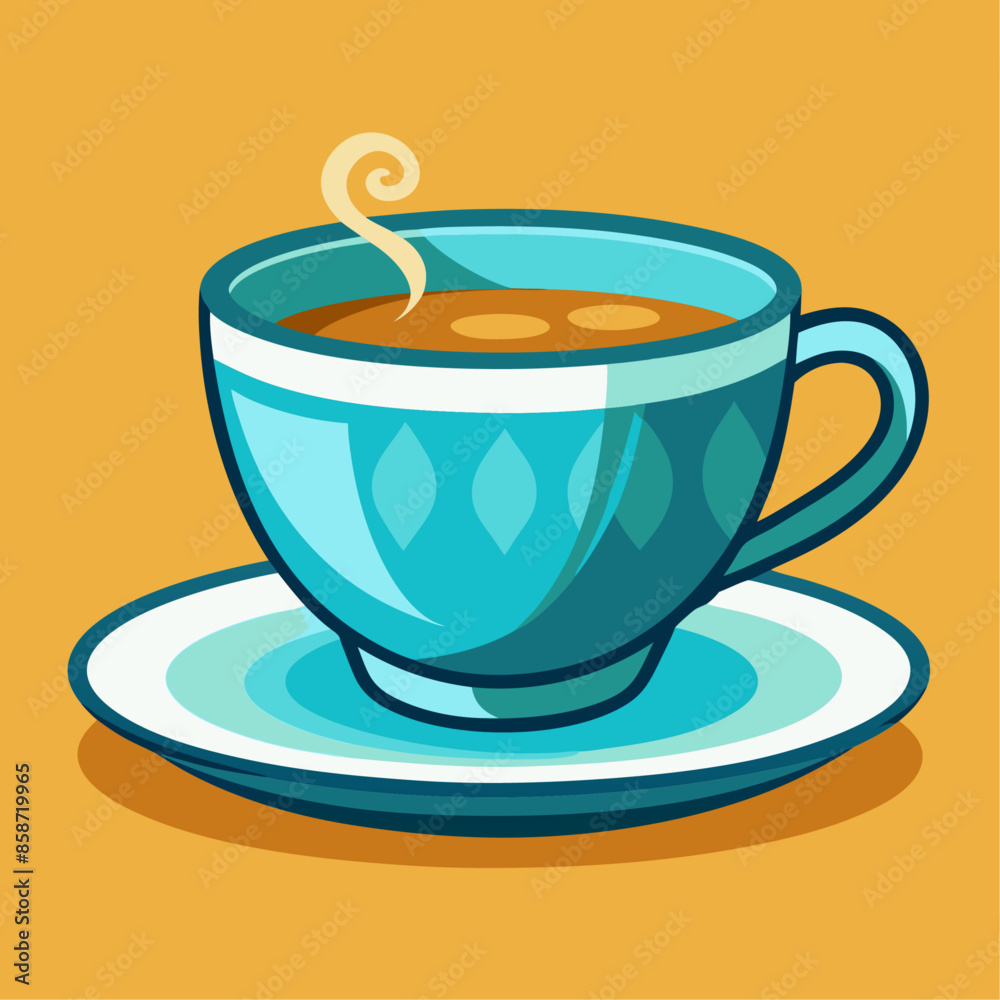 tea cup clipart cartoon Illustration drawing Stock Vector | Adobe Stock