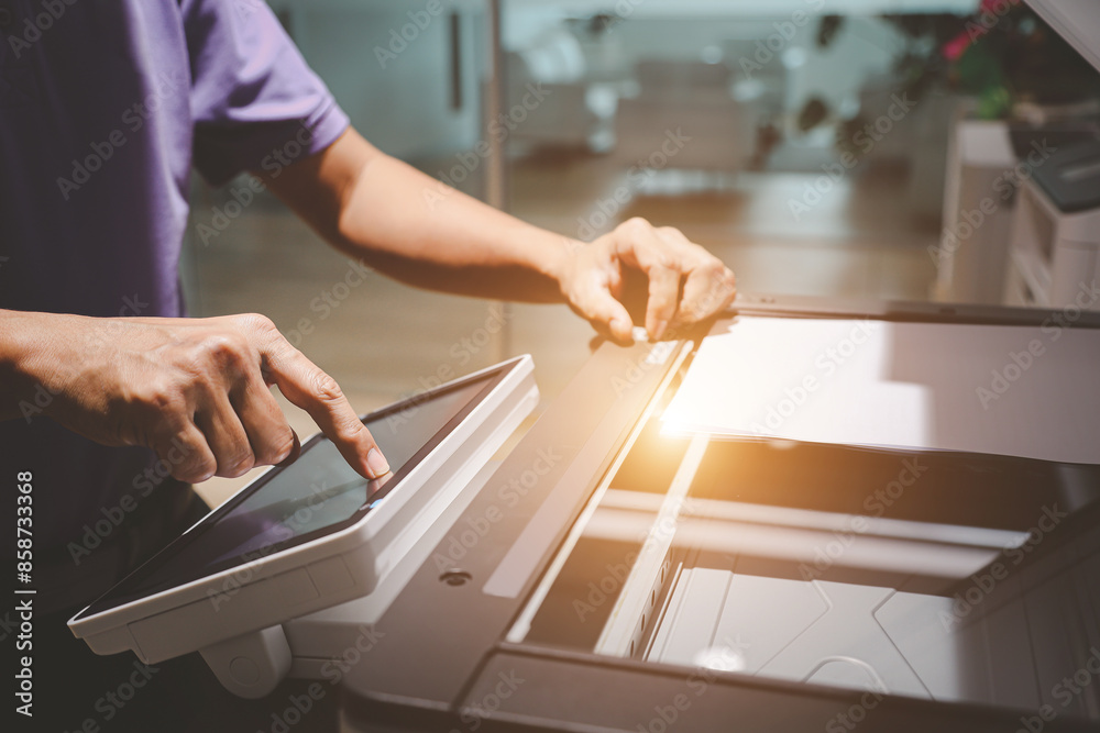 Hand use copier or photocopier or photocopy machine office equipment ...