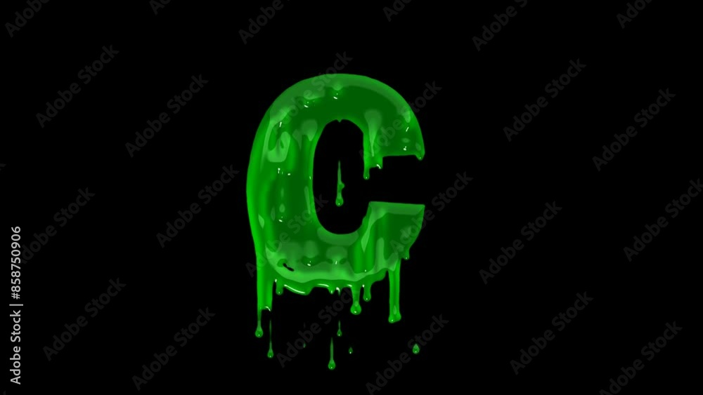 Green slime font. Halloween toxic waste letters, blot scary horror ...