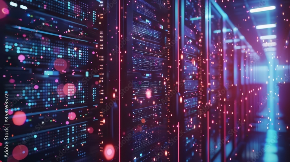 A visualization of a massive database being processed and analyzed in ...