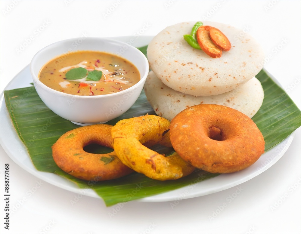 idli vada south indian food Stock Photo | Adobe Stock