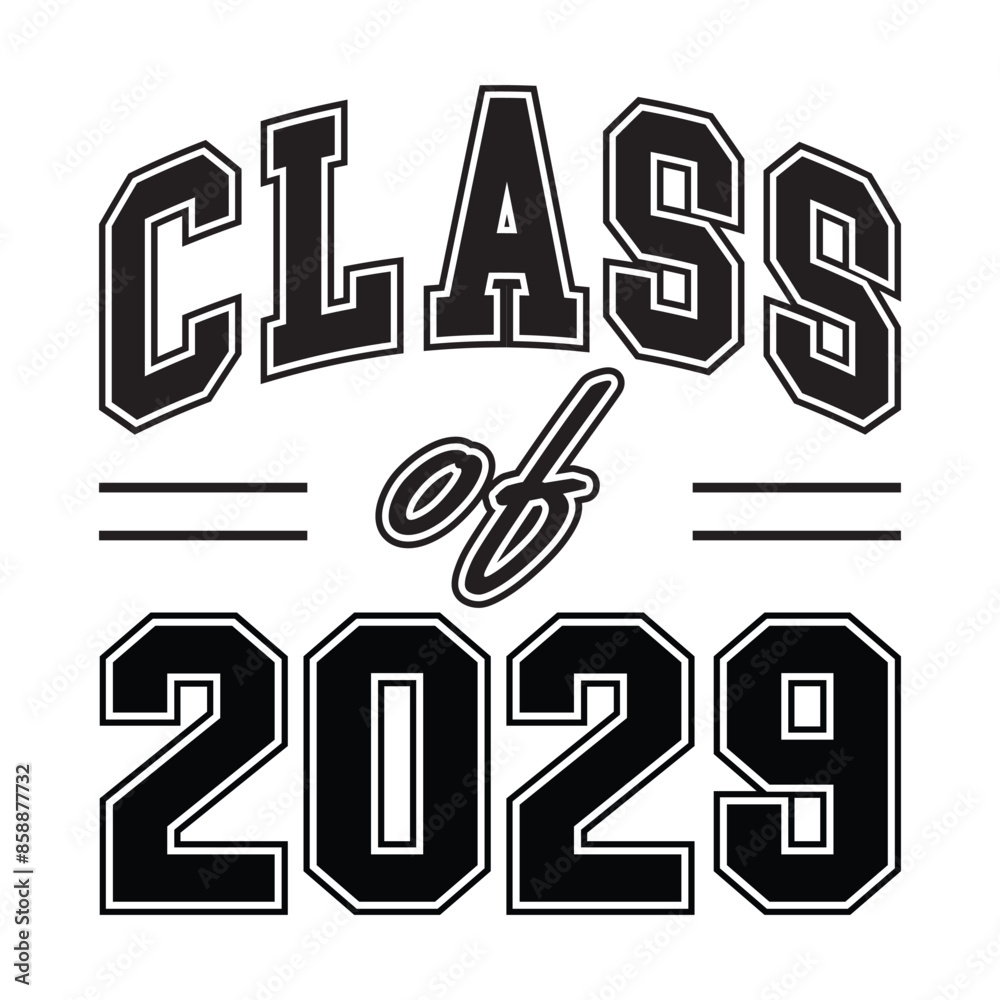 Class of 2029 design, College t-shirt design printable text vector ...
