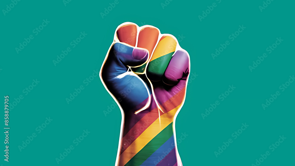 Pride fist lgbt gay rainbow hand lgbtq flag day fight. Fist pride lgbt ...