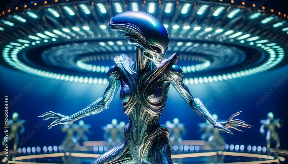 Foto de Aliens ancestrales, extraterrestre, ufo, arte, luces, platillo ...