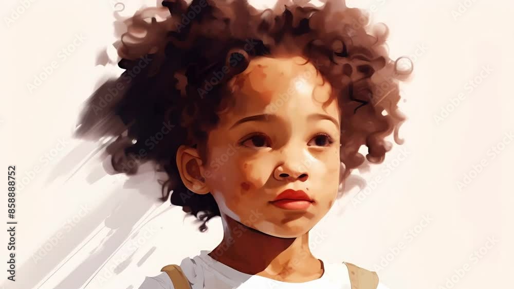 Girl with vitiligo (a pigmentation disorder characterized by the loss ...