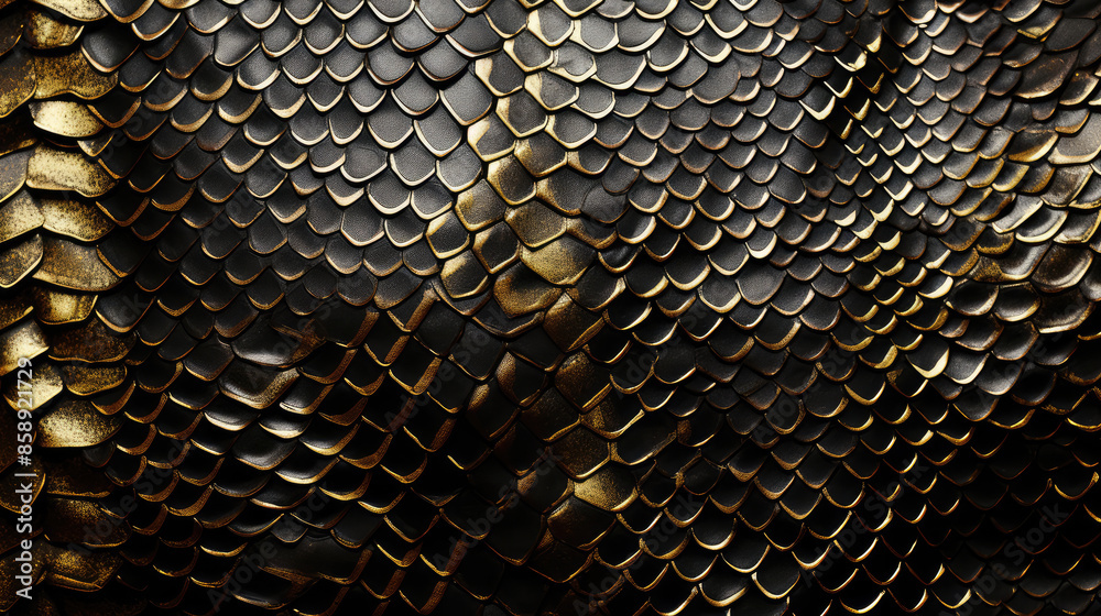 Animal reptilian background banner - Closeup of abstract gold black ...