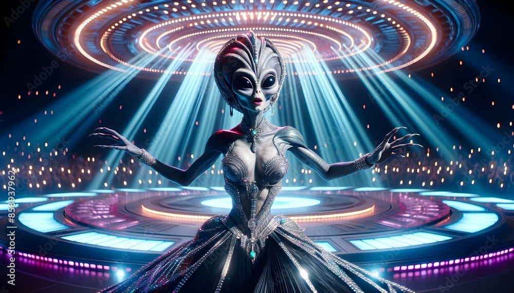 Foto de Aliens ancestrales, extraterrestre, ufo, arte, luces, platillo ...