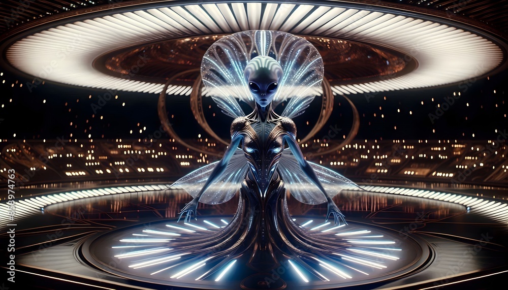 Foto de Aliens ancestrales, extraterrestre, ufo, arte, luces, platillo ...