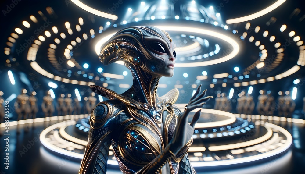 Aliens ancestrales, extraterrestre, ufo, arte, luces, platillo volador ...